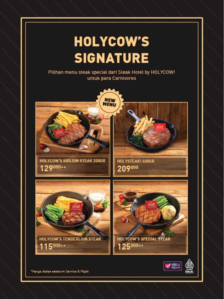 Daftar Menu Holycow Lengkap 2023. Surganya Pencinta Steak!