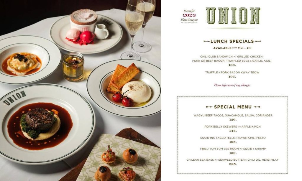 Daftar Menu Union Terlengkap Disertai Harga dan Lokasinya