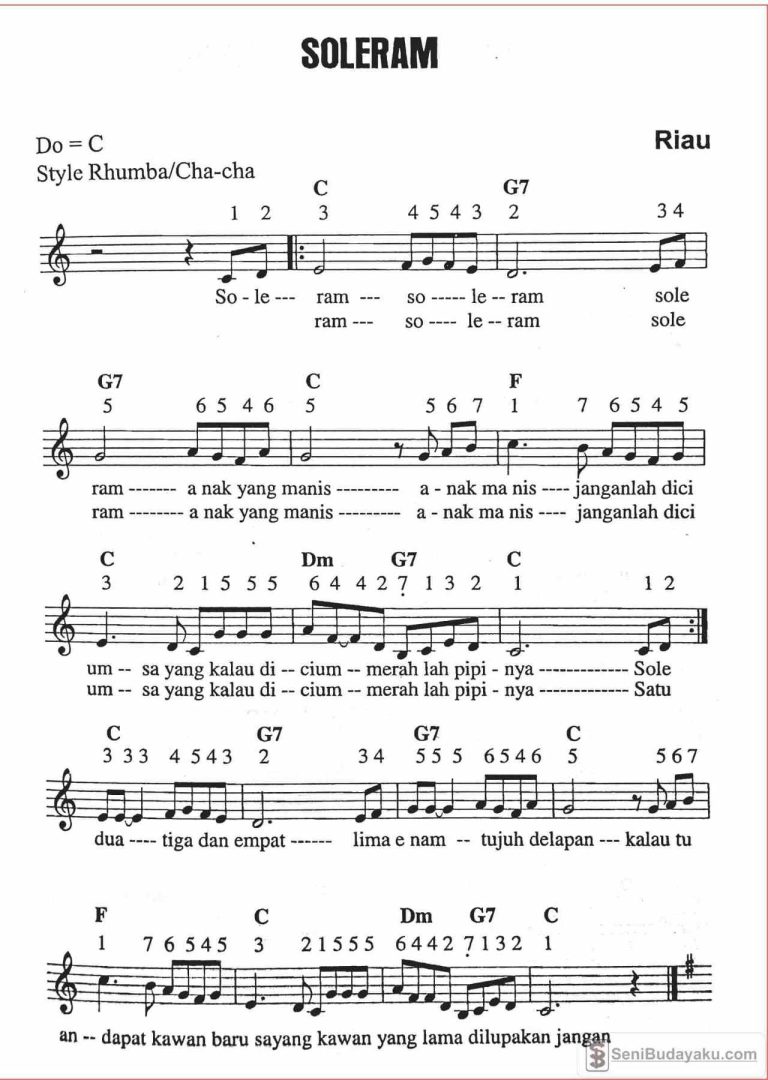 25 Lirik Lagu Daerah Pendek dan Mudah Dihafal Terlengkap