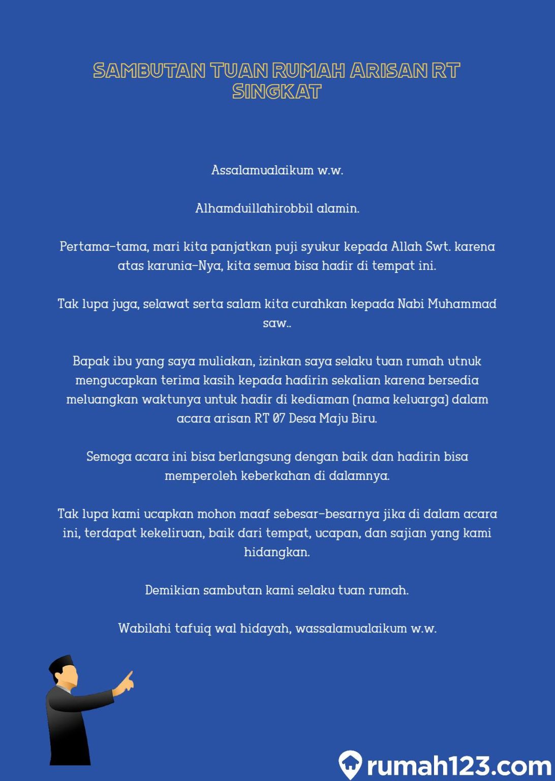 14 Contoh Kata Sambutan Tuan Rumah yang Simpel