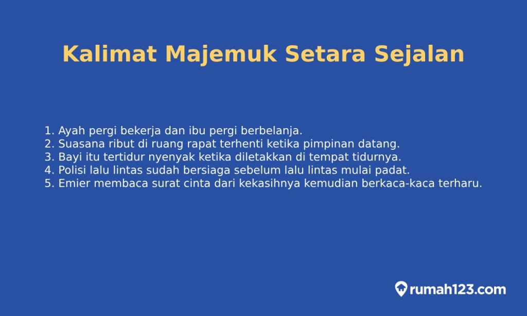 45 Contoh Kalimat Majemuk Setara Lengkap Berdasarkan Jenisnya