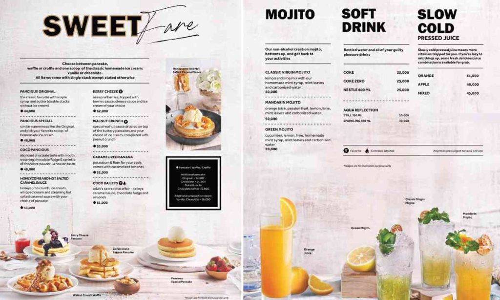 Menu Pancious Lengkap dengan Harga Terbaru, Dessertnya Wajib Dicoba!