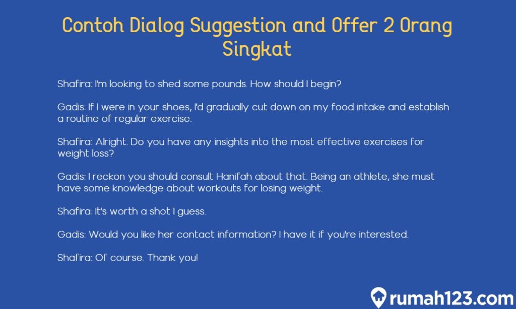 7 Contoh Dialog Suggestion and Offer Singkat dalam Bahasa Inggris