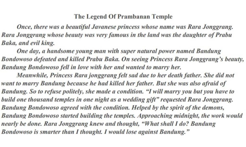 7 Contoh Narrative Text Legend Singkat Beserta Generic Structure