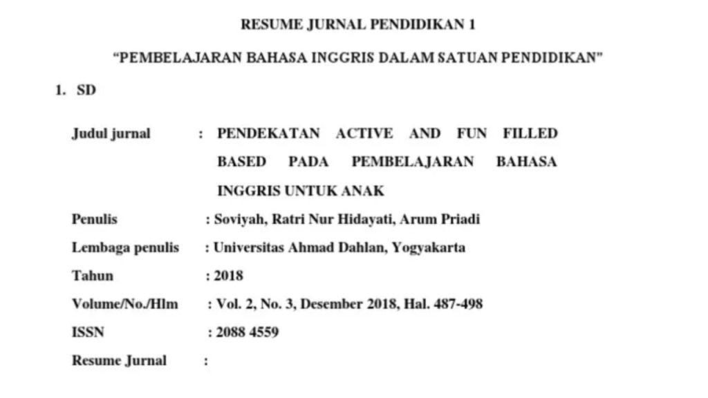 8 Contoh Resume Jurnal yang Baik dan Benar serta Cara Membuatnya