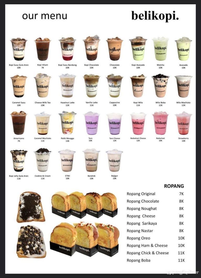 Menu Belikopi Lengkap dengan Harga Terbaru dan Daftar Cabangnya