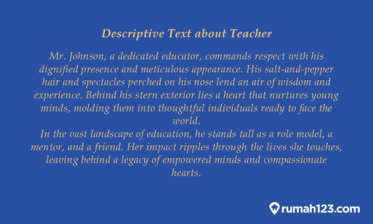 12 Contoh Descriptive Text tentang Orang dalam Bahasa Inggris