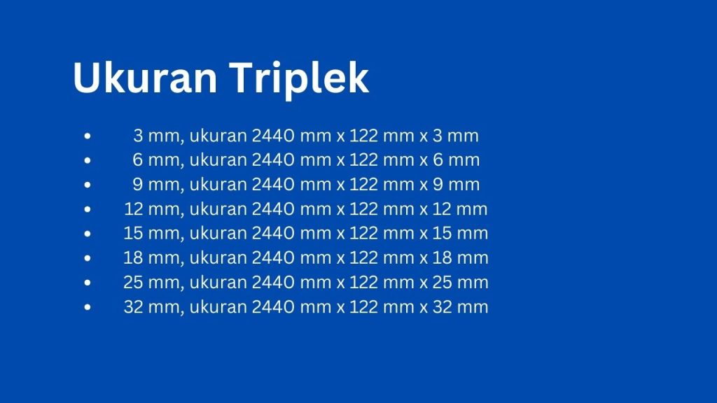 Daftar Harga Triplek Berbagai Jenis dan Ukuran Terbaru 2024