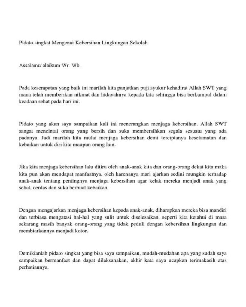 5 Contoh Pidato Tentang Kebersihan Lingkungan Sekolah 5 Contoh Pidato Tentang Kebersihan Lingkungan Sekolah