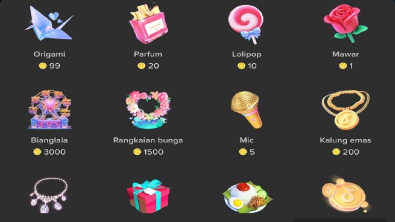 Daftar Harga Gift TikTok Terbaru 2025