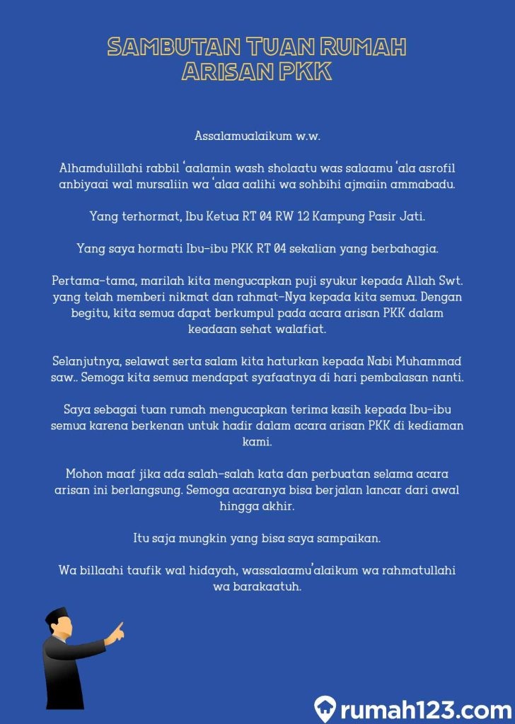 14 Contoh Kata Sambutan Tuan Rumah yang Simpel