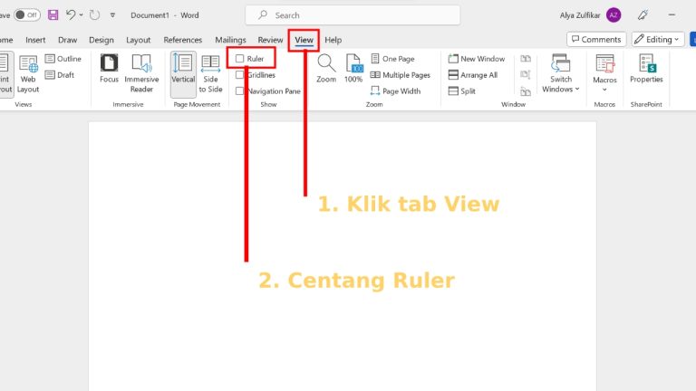 Cara Menampilkan Ruler di Word dan Mengubah Ukurannya
