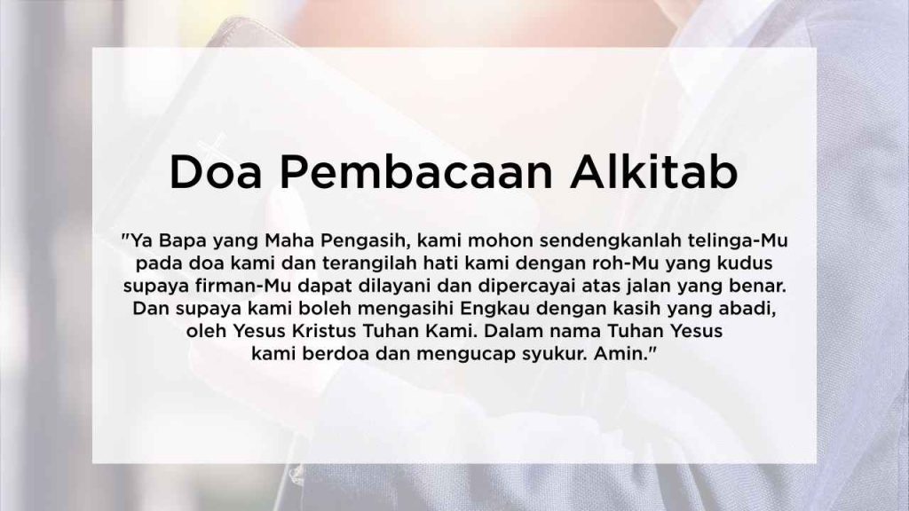 Doa Pembacaan Alkitab Kristen Protestan untuk Memohon Tuntunan