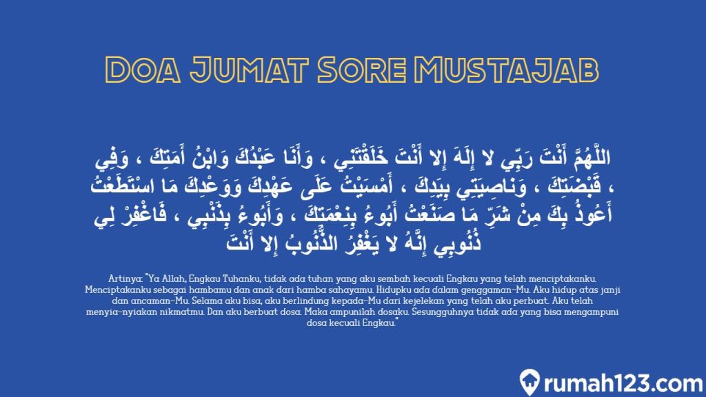 Doa Hari Jumat Penuh Berkah Bahasa Arab, Latin, dan Artinya Lengkap