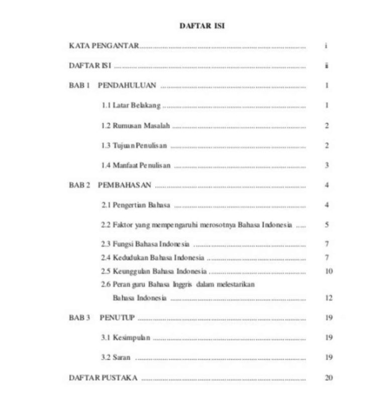 13 Contoh Daftar Isi Makalah dan Cara Membuatnya. Lengkap!