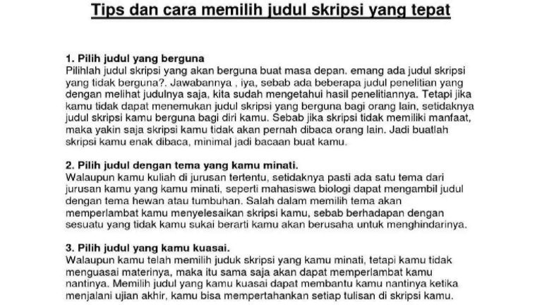 Cara Jawab Alasan Memilih Judul Skripsi & Contohnya