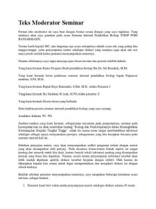 11 Contoh Teks Moderator Seminar Singkat Berbagai Tema