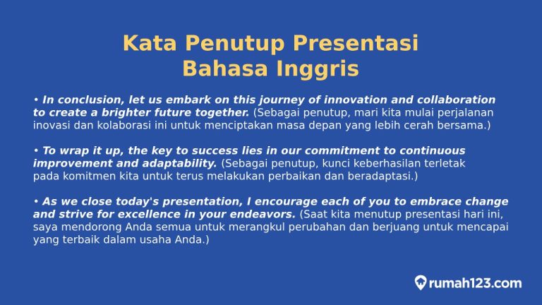 60 Contoh Kalimat Penutup Presentasi Bahasa Inggris Singkat