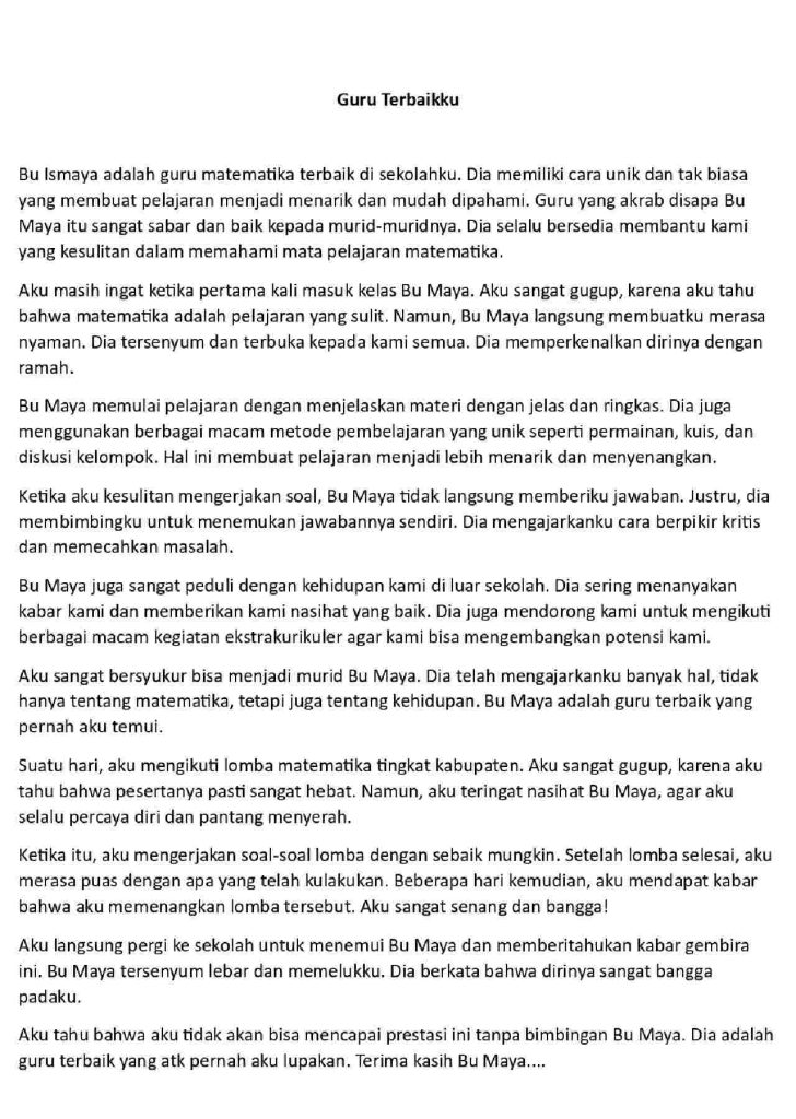 7 Contoh Cerpen tentang Guru Terbaik, Inspiratif dan Singkat