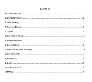 13 Contoh Daftar Isi Makalah dan Cara Membuatnya. Lengkap!