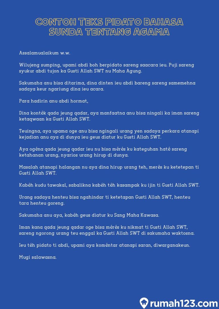 11 Contoh Biantara atau Pidato Bahasa Sunda Singkat Berbagai Tema