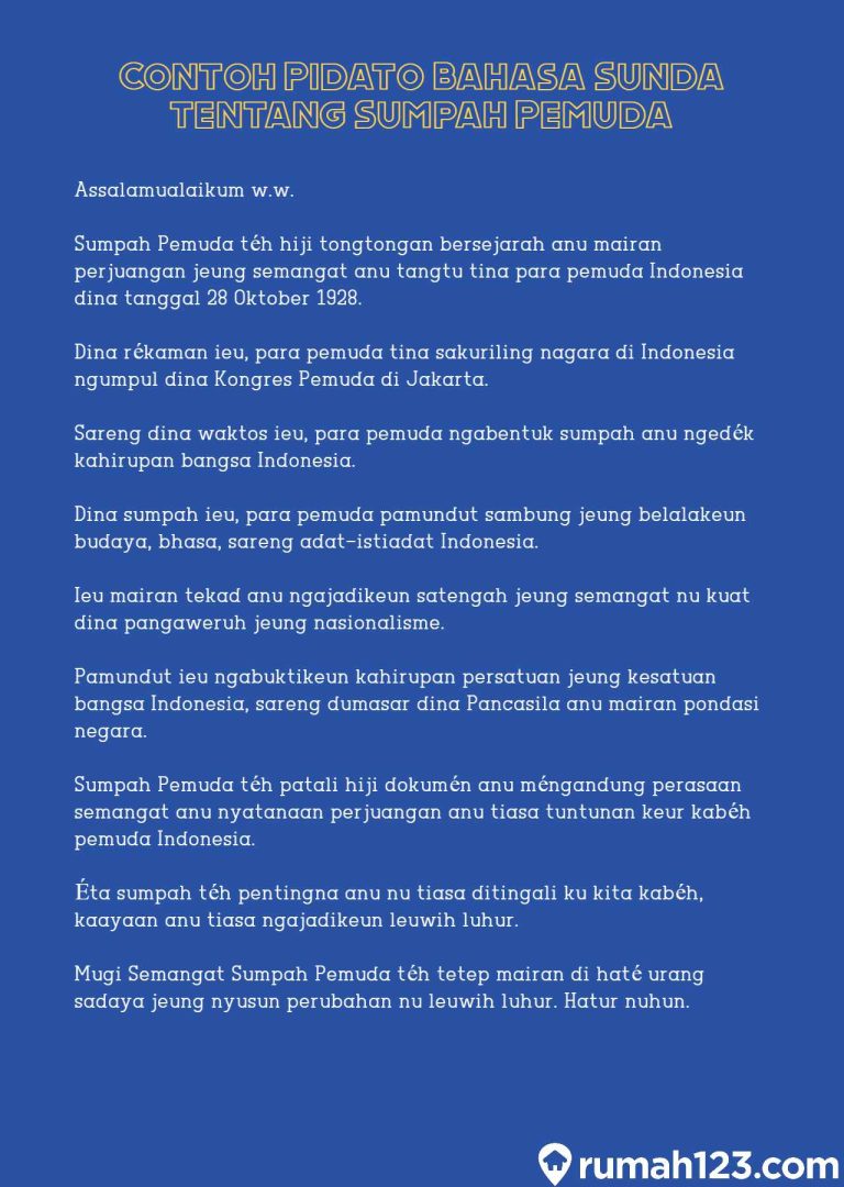 11 Contoh Biantara atau Pidato Bahasa Sunda Singkat Berbagai Tema