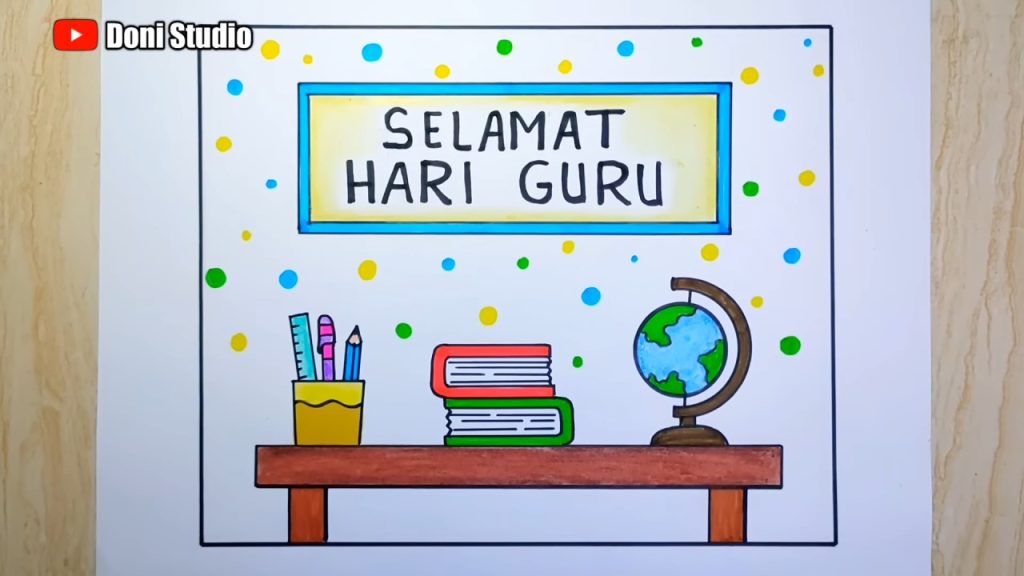 14 Contoh Poster Hari Guru yang Kreatif dan Mudah Digambar
