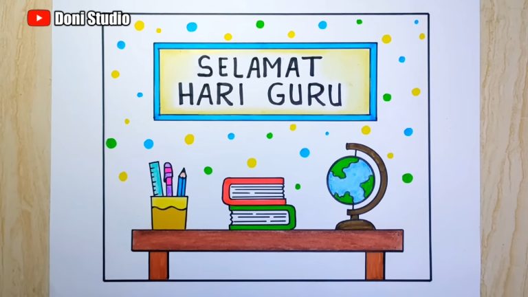14 Contoh Poster Hari Guru yang Kreatif dan Mudah Digambar