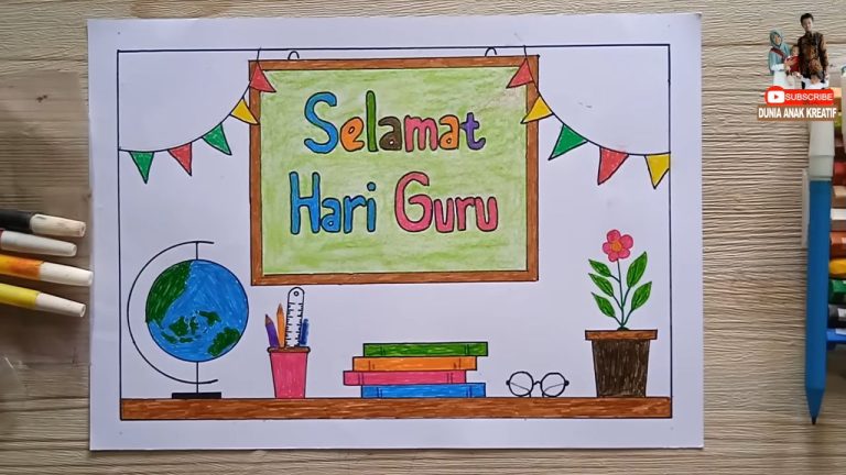 14 Contoh Poster Hari Guru yang Kreatif dan Mudah Digambar