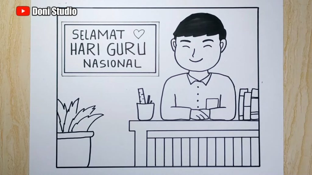 14 Contoh Poster Hari Guru yang Kreatif dan Mudah Digambar