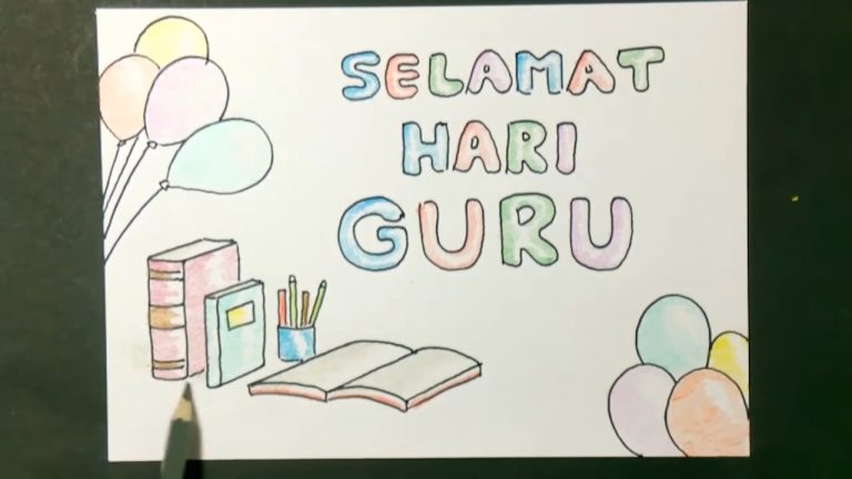 14 Contoh Poster Hari Guru yang Kreatif dan Mudah Digambar