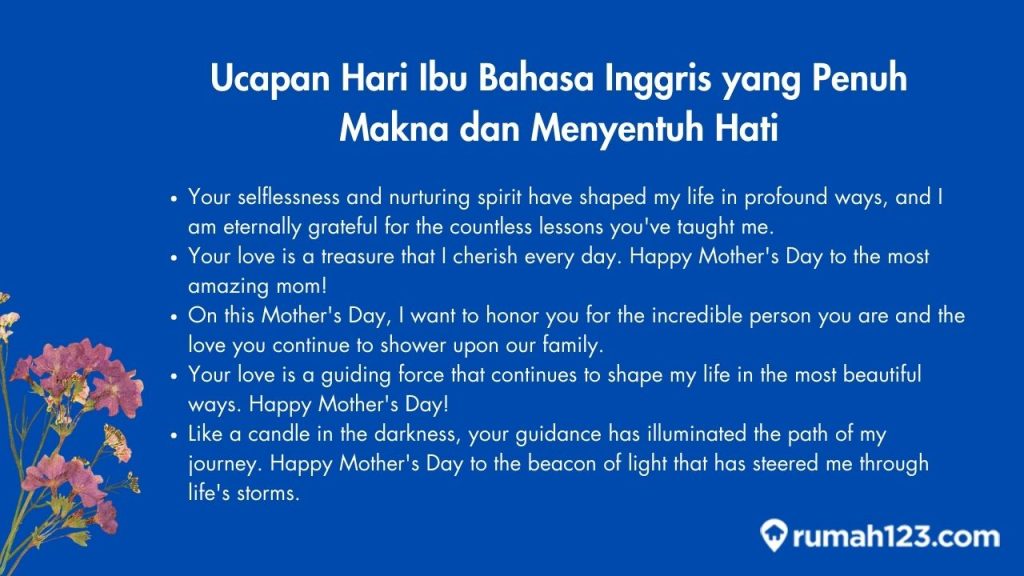 20 Kata Kata Ucapan Hari Ibu Bahasa Inggris yang Menyentuh Hati