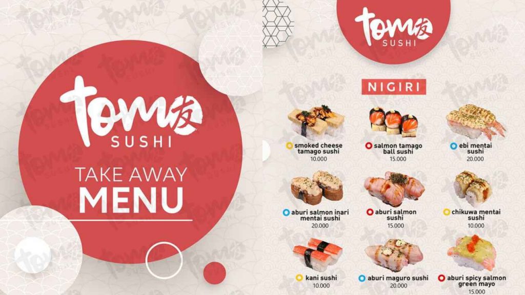 Daftar Menu Tom Sushi dan Harga Terbaru 2023