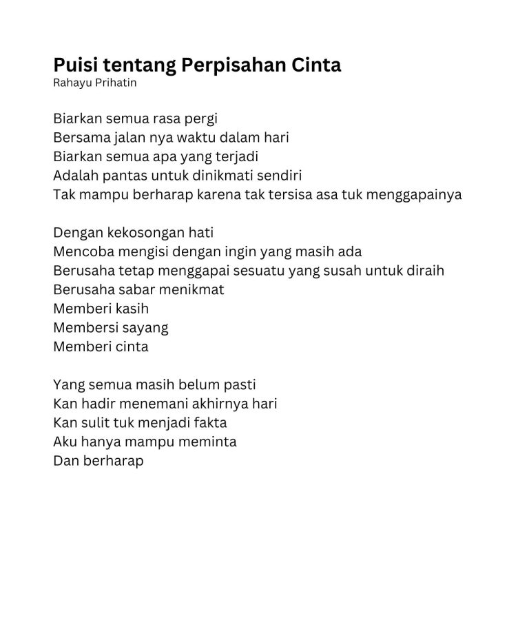 13 Puisi Tentang Perpisahan Yang Menyentuh Hati