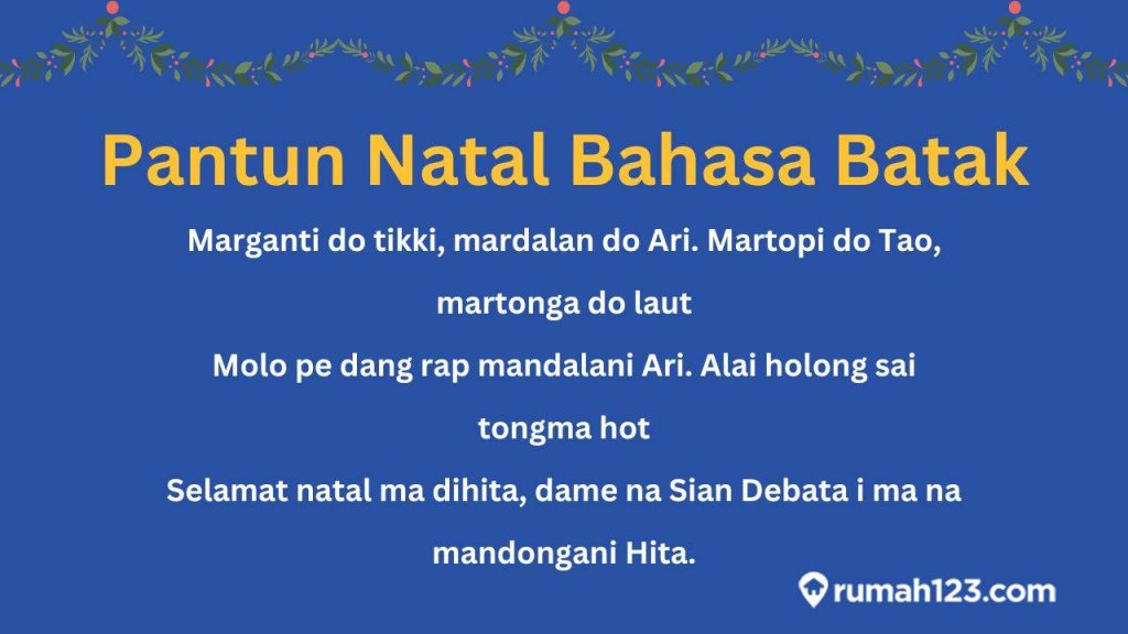 6 Pantun Natal Bahasa Batak dan Artinya yang Bermakna