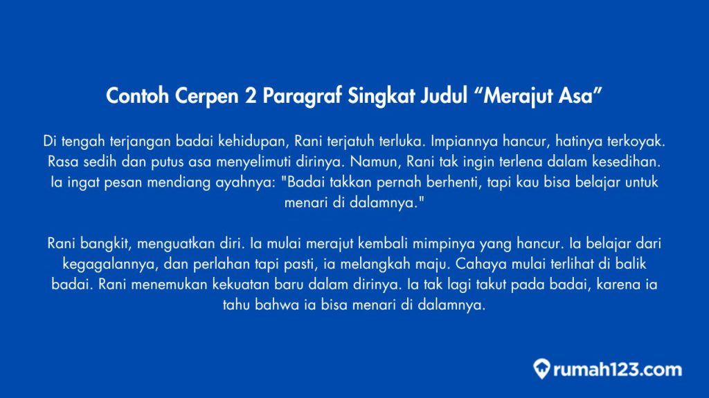 10 Contoh Cerpen Singkat 2 Paragraf Berbagai Tema