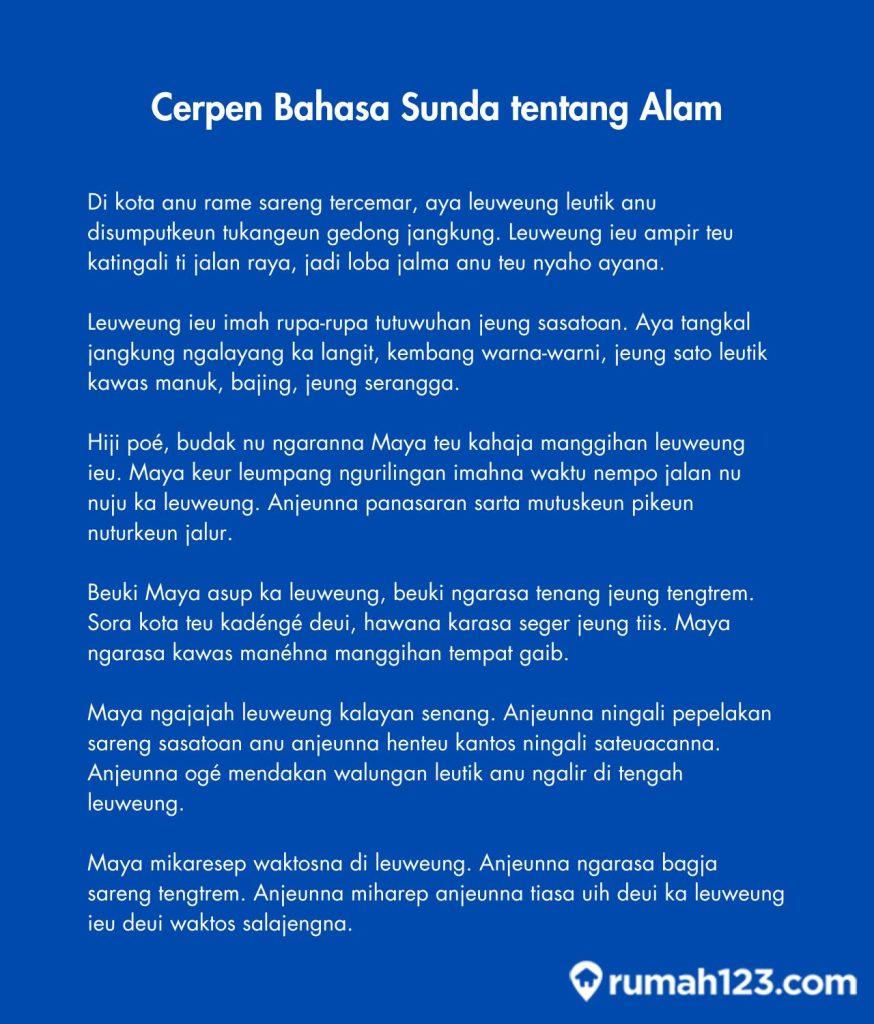 8 Contoh Carpon Bahasa Sunda Singkat tentang Beragam Topik Menarik