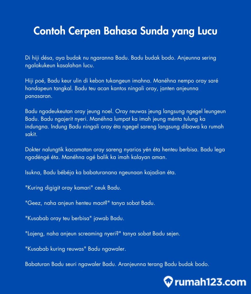 8 Contoh Carpon Bahasa Sunda Singkat tentang Beragam Topik Menarik