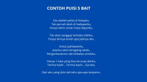 12 Contoh Puisi 5 Bait Berbagai Tema. Mulai dari Pendidikan hingga Cinta!