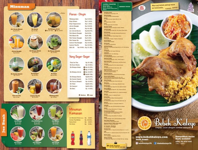 Daftar Menu Bebek Kaleyo Terbaru 2025 & Harganya, Lengkap!