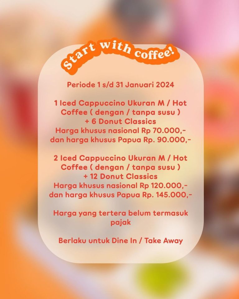 Daftar Menu dan Harga Dunkin Donuts Terbaru 2024. Lengkap!