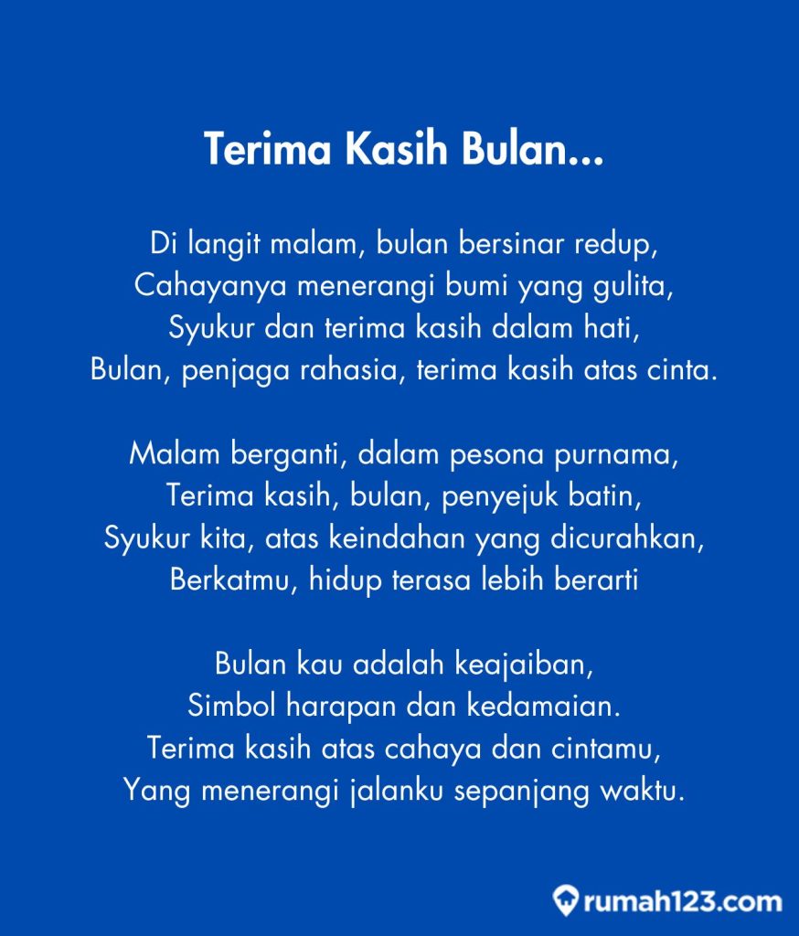 7 Contoh Puisi tentang Bulan yang Bermakna dan Menyentuh Hati