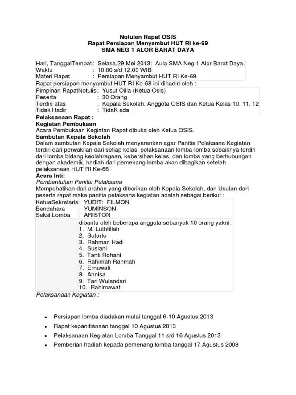 15 Contoh Notulen Rapat Sekolah untuk Organisasi, OSIS, hingga Guru