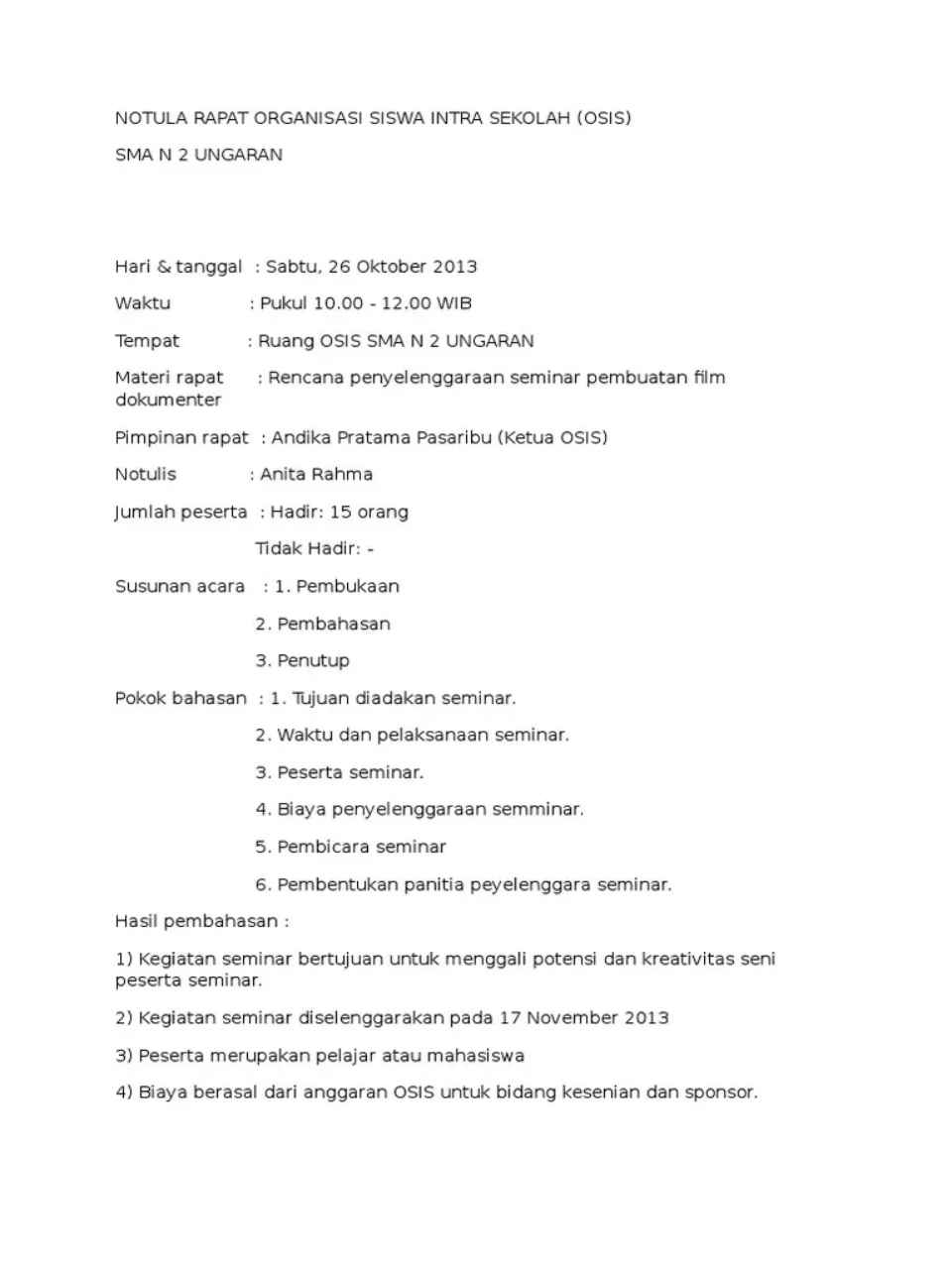 15 Contoh Notulen Rapat Sekolah untuk Organisasi, OSIS, hingga Guru