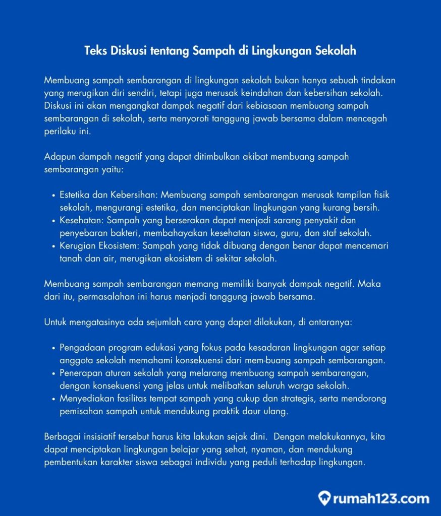 5 Contoh Teks Diskusi tentang Sampah Singkat. Lengkap!