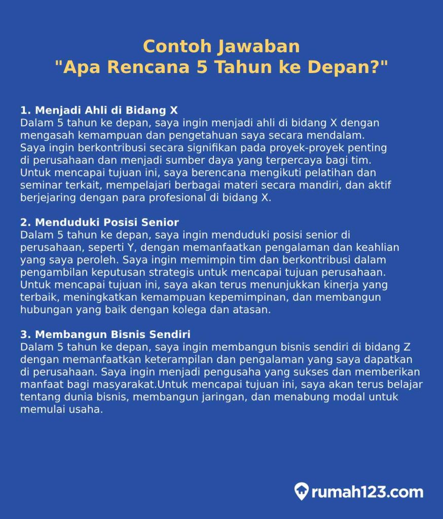 5 Jawaban Interview Rencana 5 Tahun ke Depan