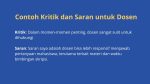 14 Contoh Kritik dan Saran untuk Dosen yang Baik dan Sopan