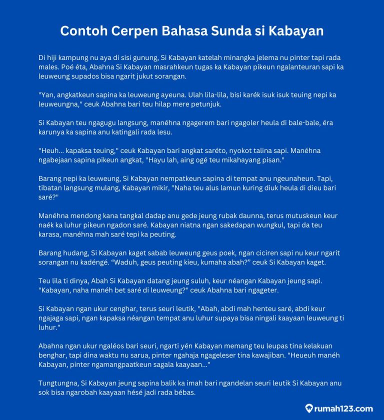 8 Contoh Carpon Bahasa Sunda Singkat tentang Beragam Topik Menarik