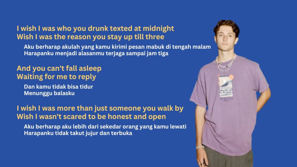 Lirik dan Arti Lagu drunk text - Henry Moodie