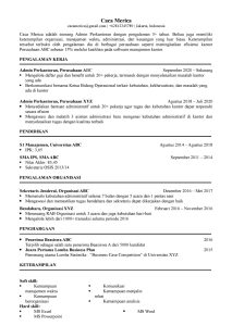 7 Contoh CV Admin Lengkap (Perkantoran, Gudang, dll)